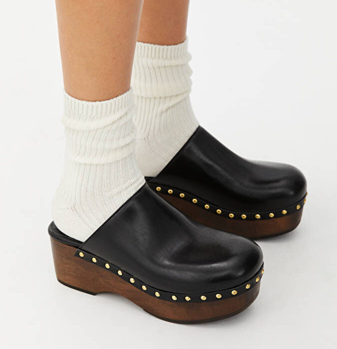 Wooden Sole Clogs - A Little Bird