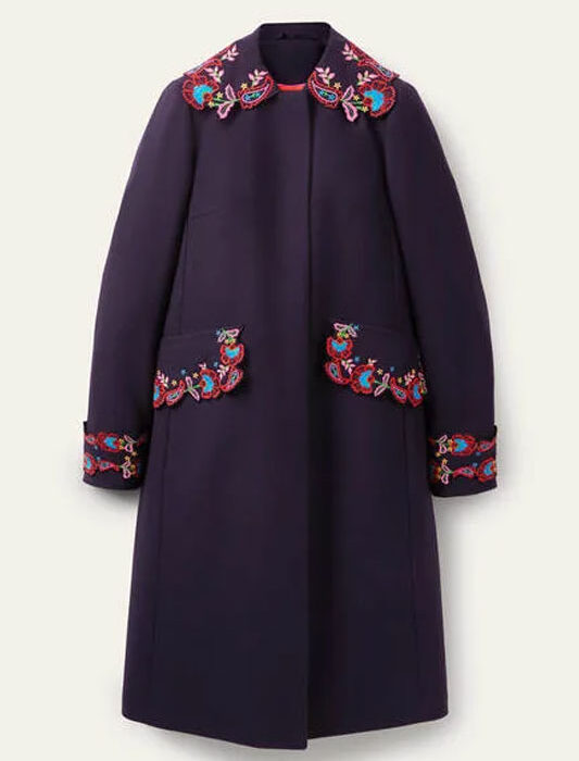Floral embroidered coat - A Little Bird