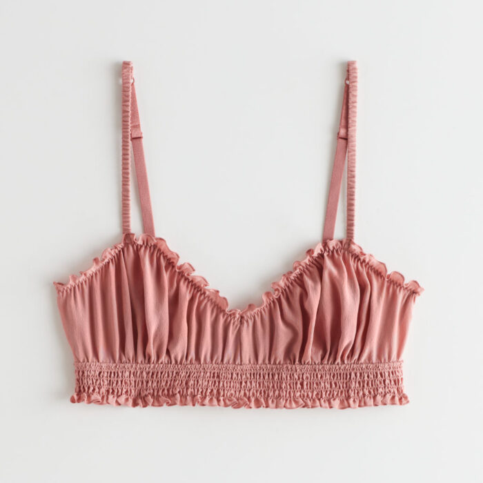 Frilled Silk Soft Bra - A Little Bird