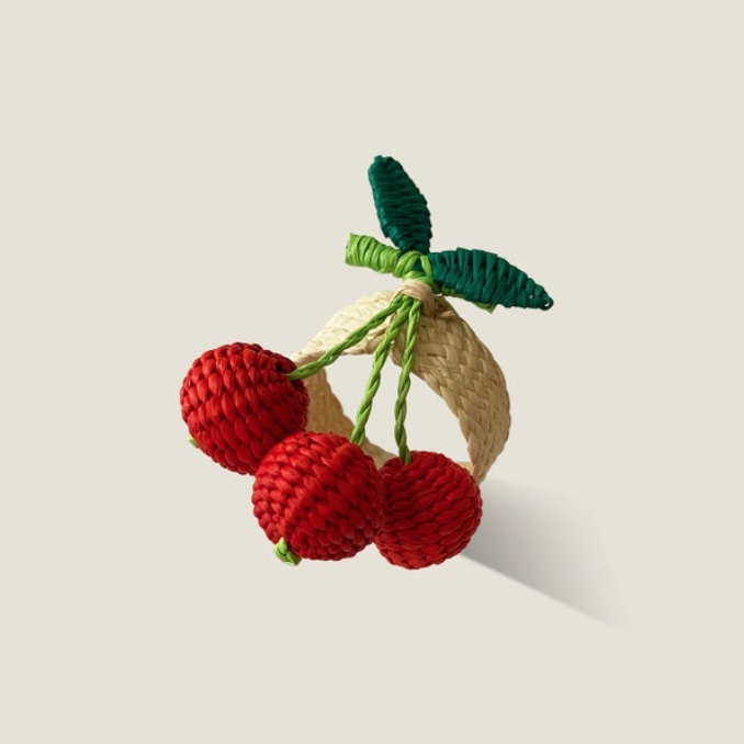 Cherry Napkin Rings - A Little Bird